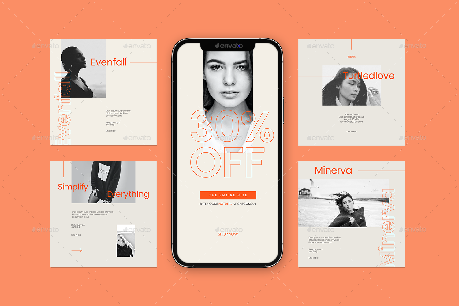 Evenfall Instagram Template, Web Elements | GraphicRiver